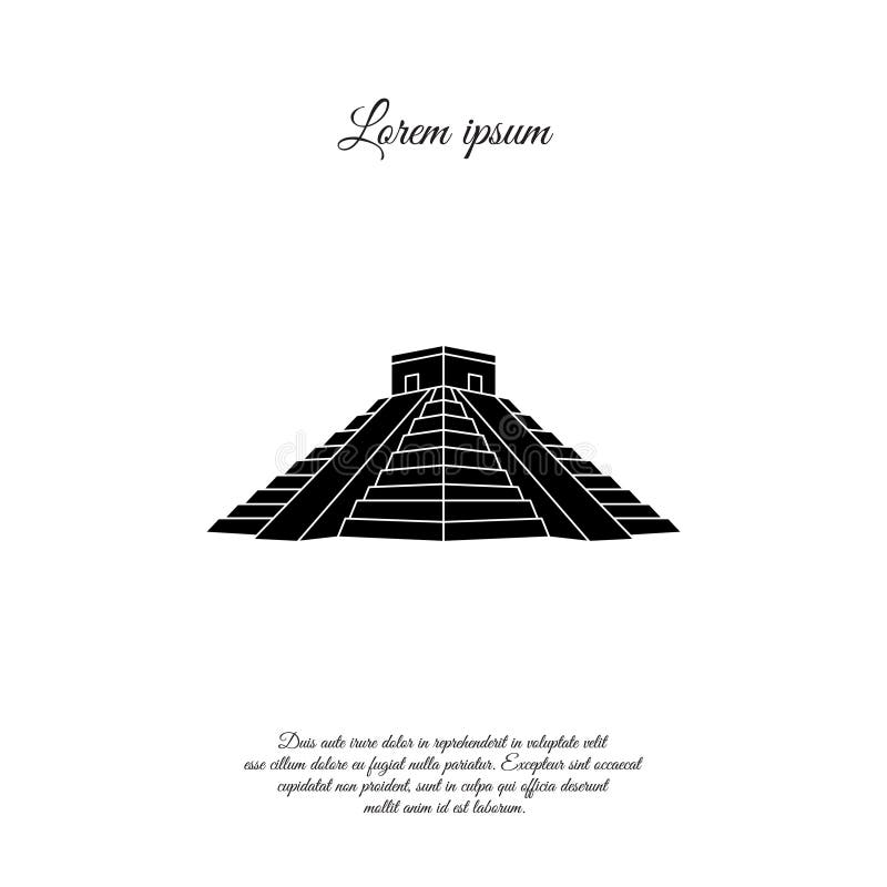 Chichen Itza Vector Icon, Sign Stock Illustration - Illustration of ...