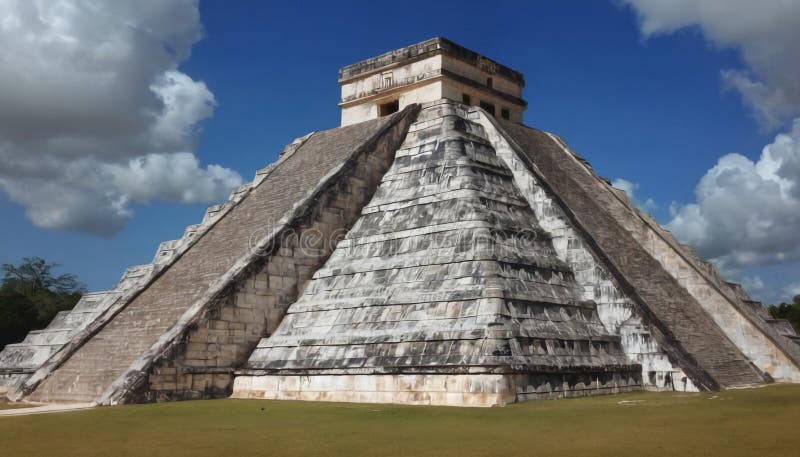 Chichen Itza, Yucatan, Mexico. 3D Rendering Stock Illustration ...