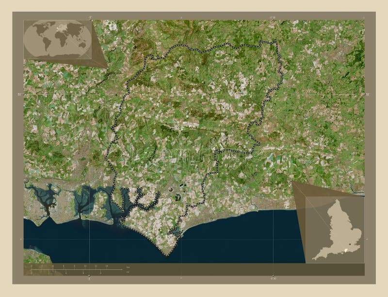 Chichester, England - Great Britain. High-res Satellite. Capital Stock ...