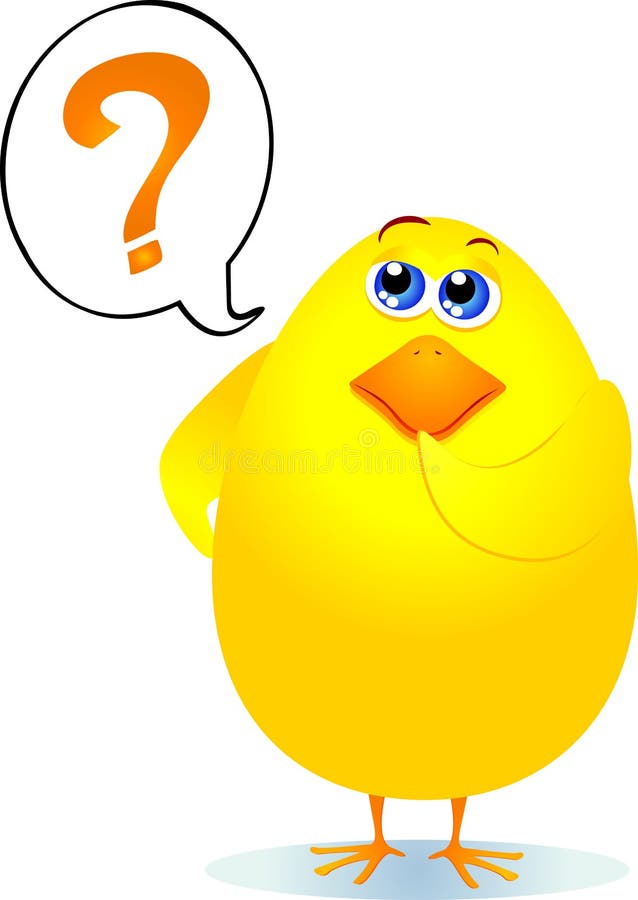 Cartoon chicken doubt stock vector. Illustration of colorful - 30411162