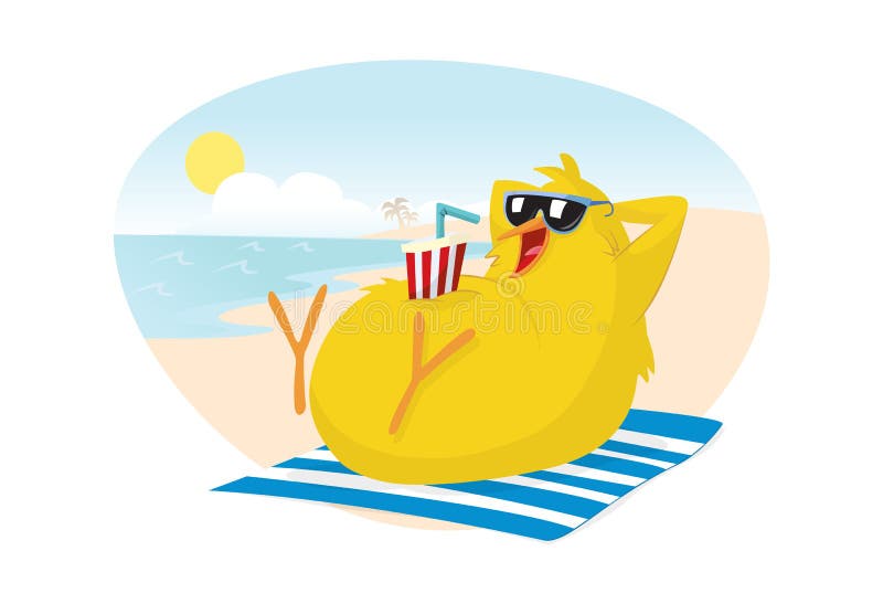 Chicken Beach Cartoon Stock Illustrations – 341 Chicken Beach Cartoon ...