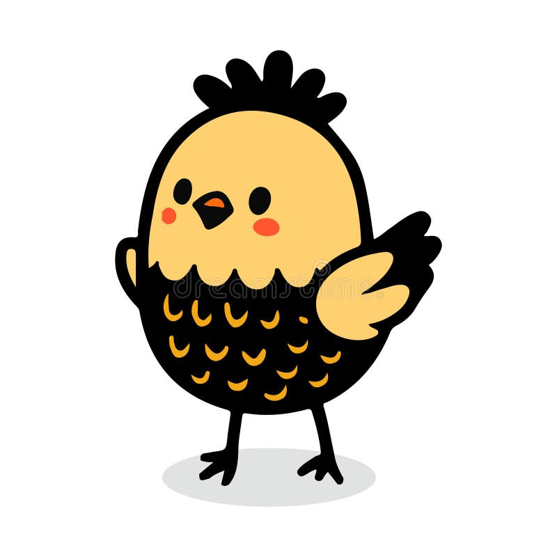 Chick Cartoon Vector. Character Design. Stock Vector - Illustration of ...
