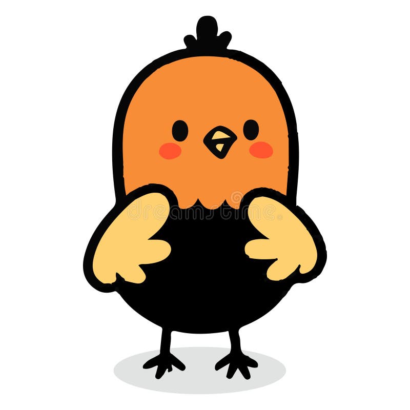 Chick Cartoon Vector. Character Design. Stock Vector - Illustration of ...
