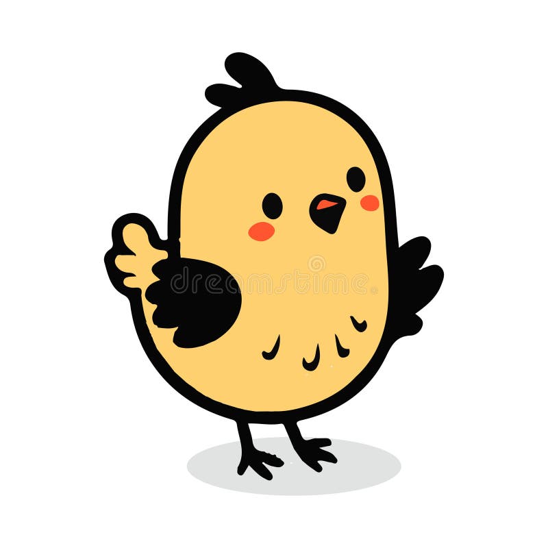 Chick Cartoon Vector. Character Design. Stock Vector - Illustration of ...