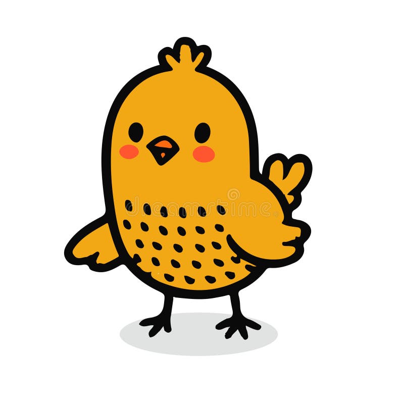 Chick Cartoon Vector. Character Design. Stock Illustration ...
