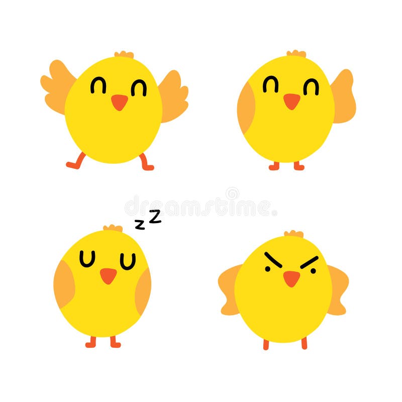 Chick character design stock vector. Illustration of smile - 119800122