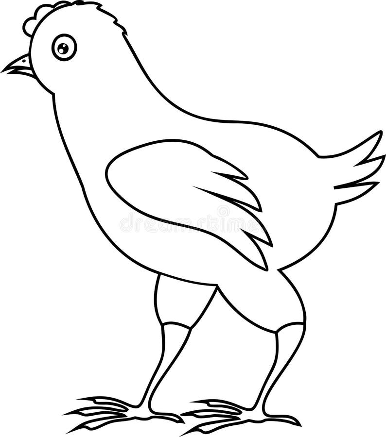 Chick coloring page stock vector. Illustration of animal - 124940590