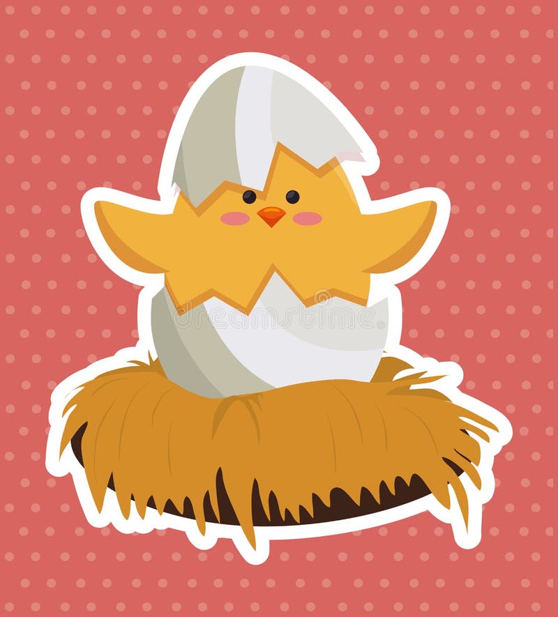 Chick Coming Out Egg Stock Illustrations – 115 Chick Coming Out Egg ...