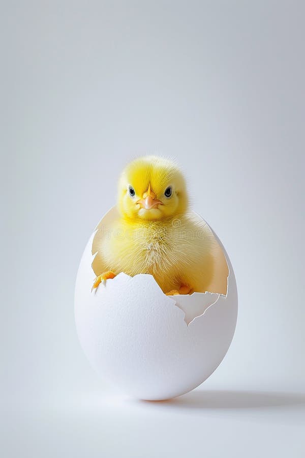 Chick Emerging from Egg, Symbol of New Life. AI Generated Stock ...