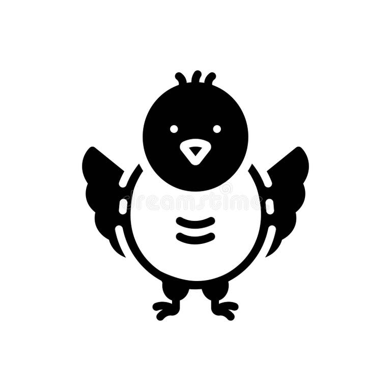 Black Solid Icon for Chick, Poult and Newborn Stock Vector ...