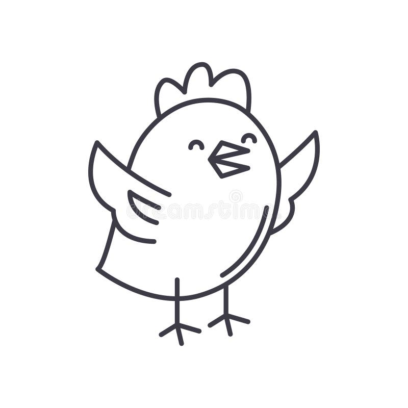 Chick Linear Icon. Modern Outline Chick Logo Concept on White Ba Stock ...