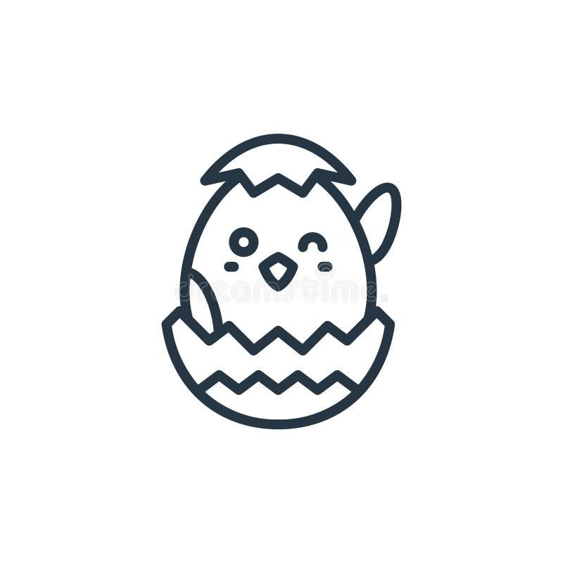 Chick Icon Vector from Easter Avatars Concept. Thin Line Illustration ...
