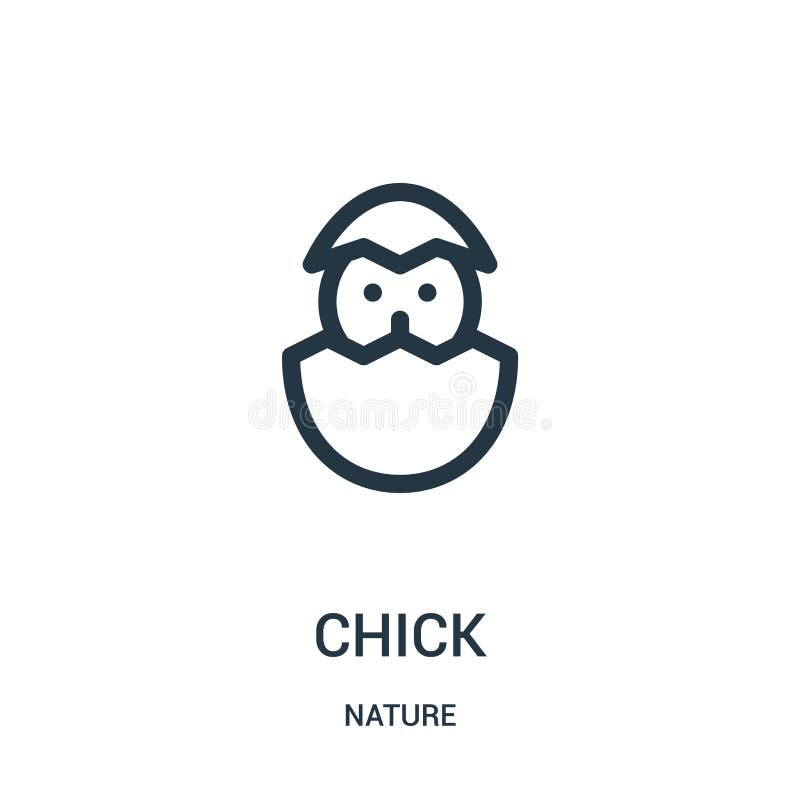 Chick Icon Vector from Nature Collection. Thin Line Chick Outline Icon ...