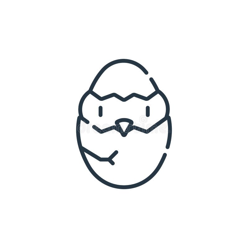 Chick Icon Vector from Spring Concept. Thin Line Illustration of Chick ...