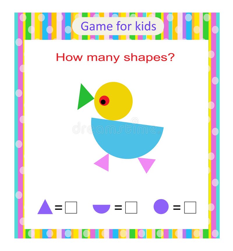 Math Activity for Kids. How Many Shapes are There? Developing Numeracy ...