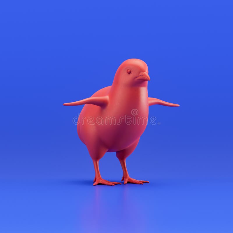 Chick Monochrome Single Color Animal. Red Color Single Animal from ...