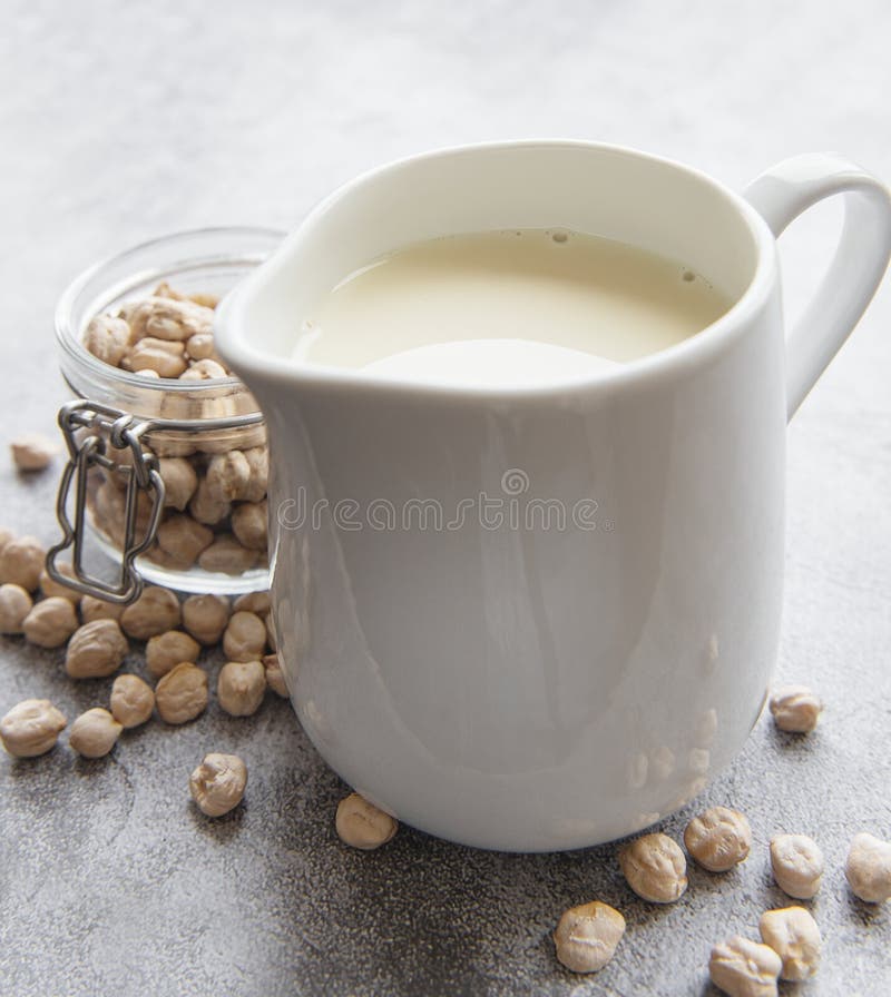 Chick Peas Milk with Chick Peas Stock Image - Image of glass, lactose ...