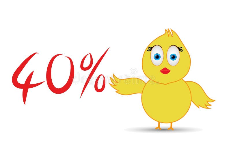 Chick with 40 stock illustration. Illustration of banking - 137992800