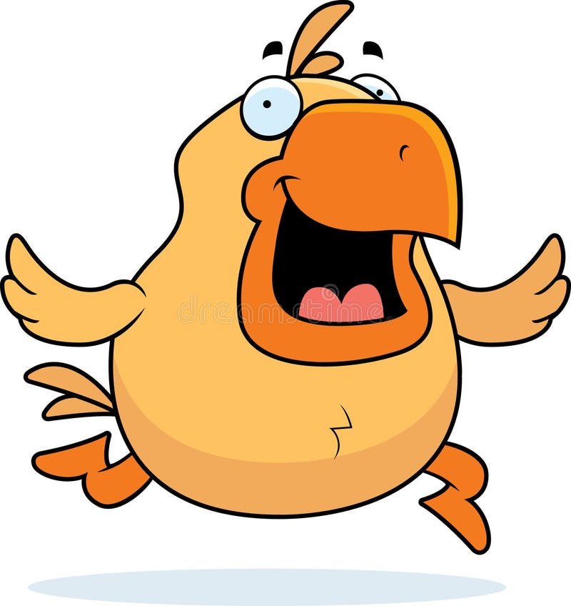 Chicken Running stock vector. Illustration of bird, cartoon - 8724048