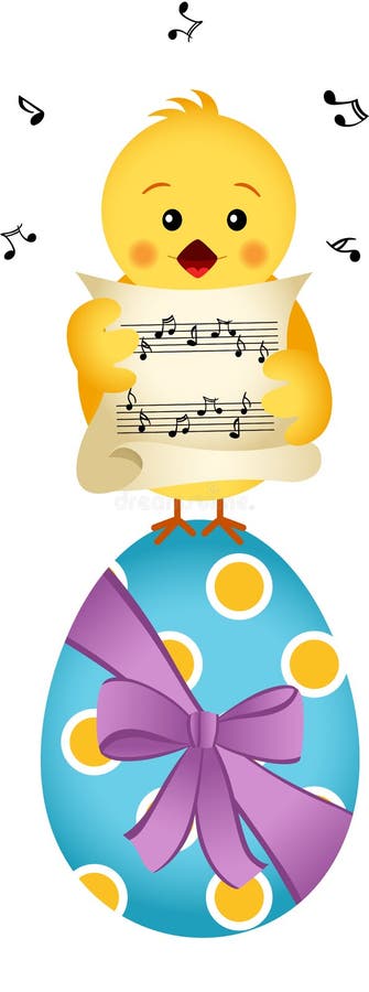 Singing Easter chick stock vector. Illustration of vector - 23478796
