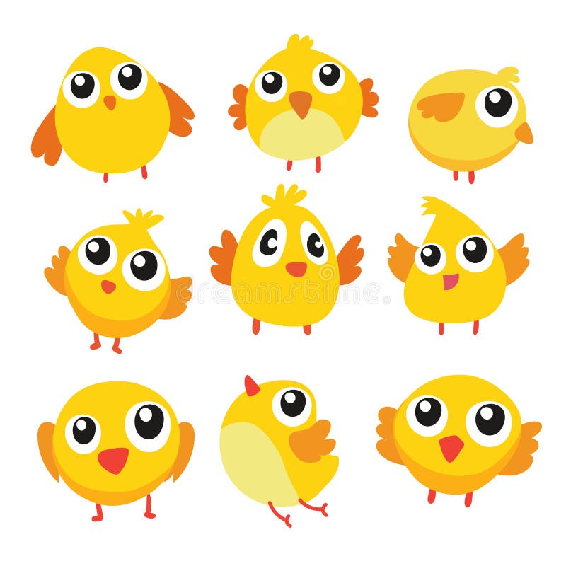 Chick Vector Collection Design Stock Illustration - Illustration of ...
