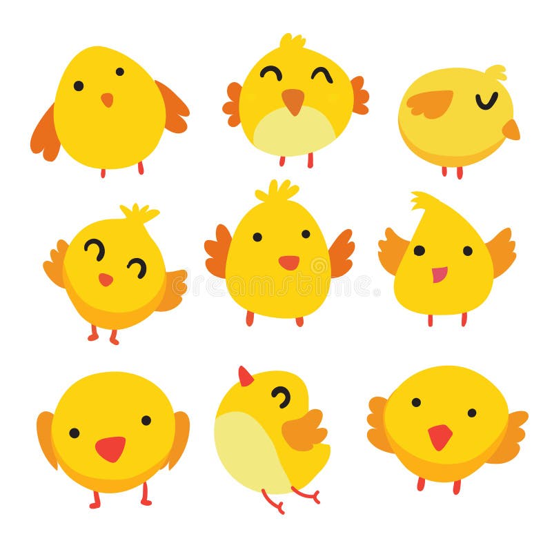 Chick Vector Collection Design Stock Illustration - Illustration of ...