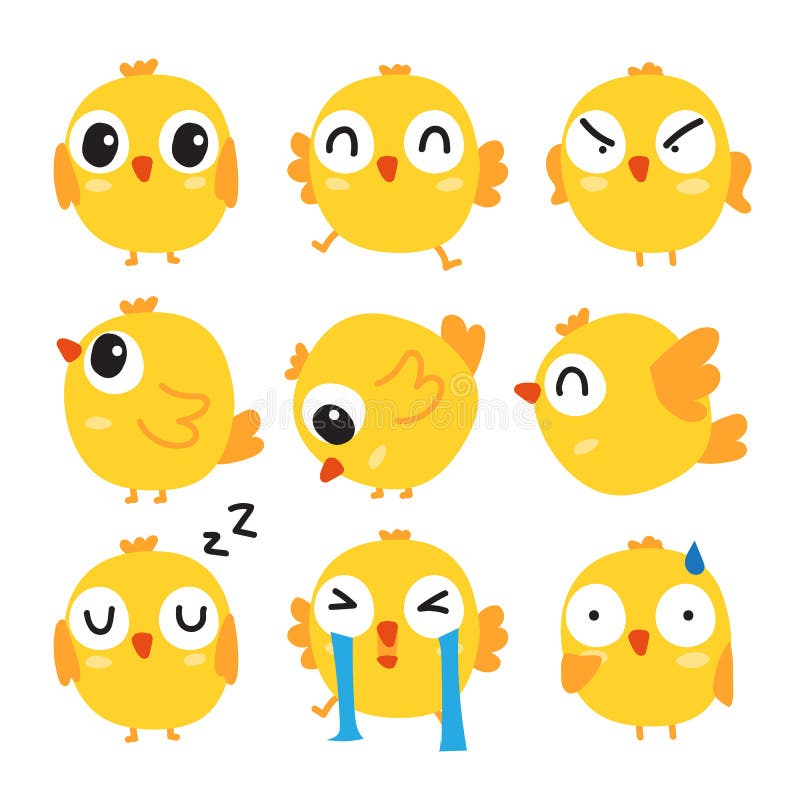 Chick Vector Collection Design Stock Illustration - Illustration of ...