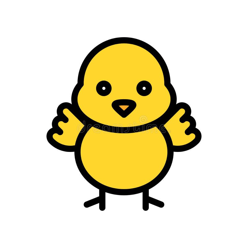 Chick Vector, Easter Filled Icon Editable Stroke Stock Vector ...