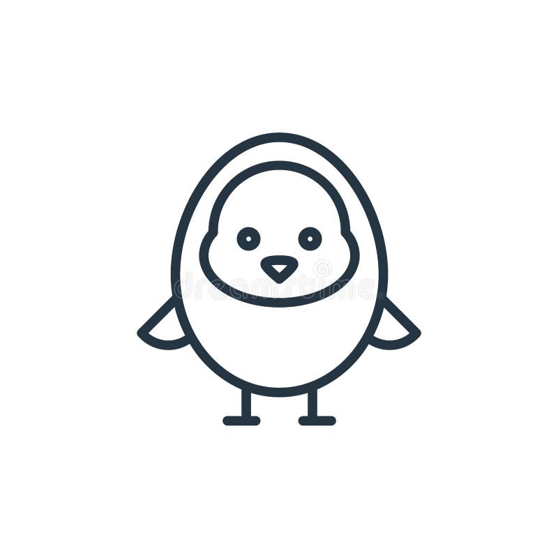 Chick Vector Icon. Chick Editable Stroke. Chick Linear Symbol for Use ...