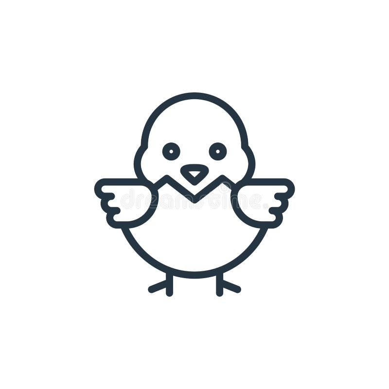 Chick Vector Icon. Chick Editable Stroke. Chick Linear Symbol for Use ...