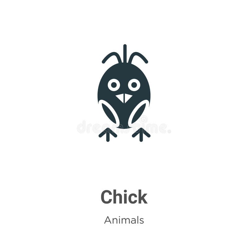Baby Chicken Vector Icon on White Background. Flat Vector Baby Chicken ...