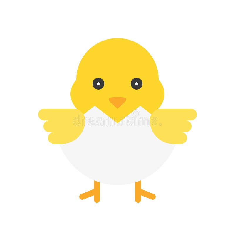 Chick Vector, Isolated Easter Flat Style Icon Stock Vector ...