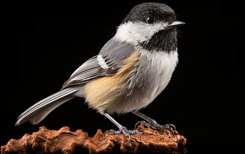 Chickadee on a White Background -Generative Ai Stock Photo - Image of ...