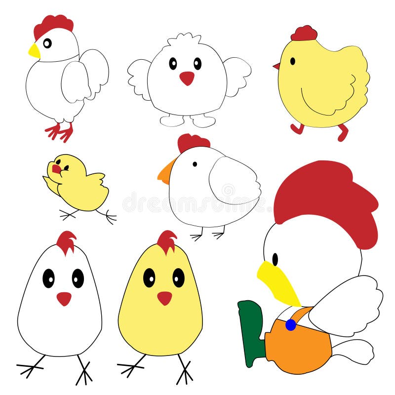 Chicken stock vector. Illustration of farm, eight, poultry - 38237346