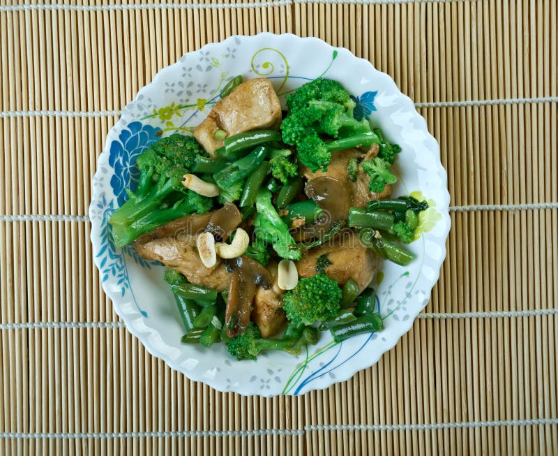 Chicken almond ding stock image. Image of cabbage, ding - 84681555