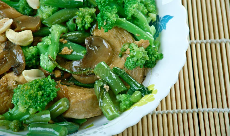 Chicken almond ding stock image. Image of dish, view - 84682439