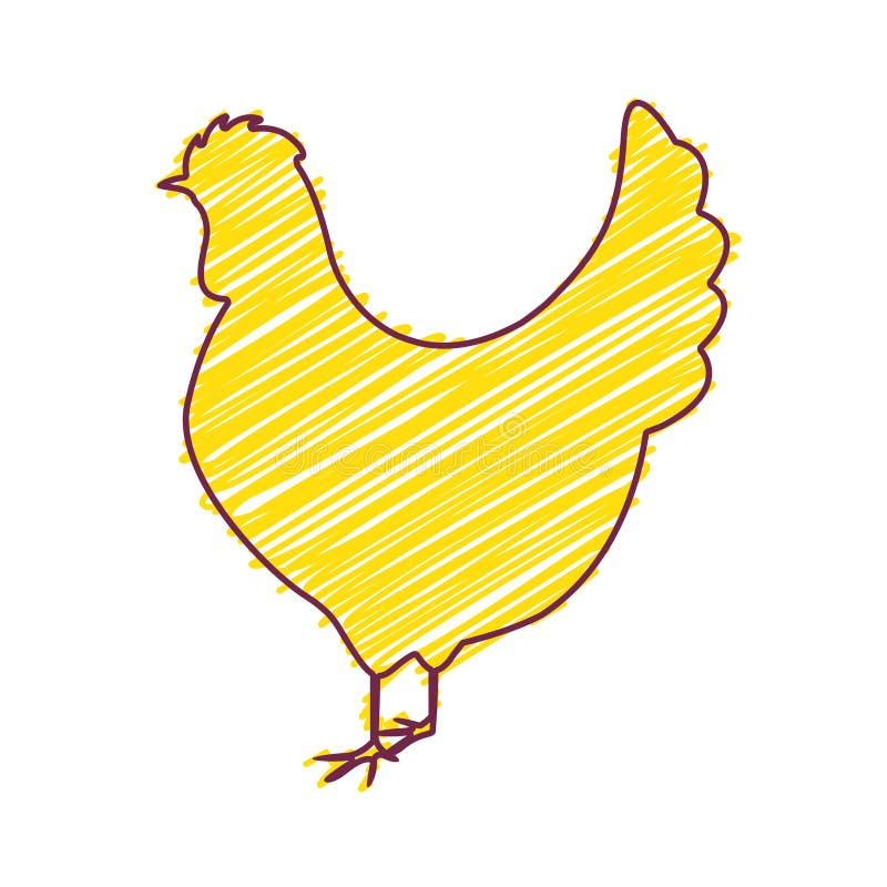 Chicken animal icon stock vector. Illustration of fresh - 79326084