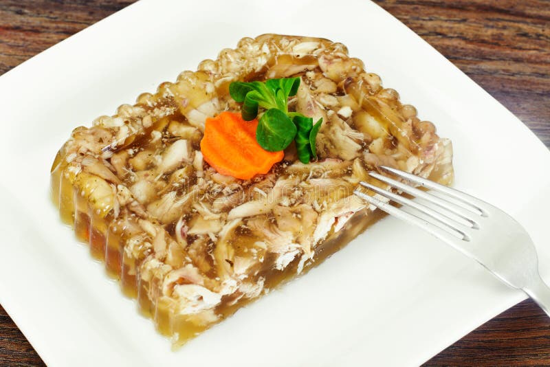 Chicken Aspic, Cold Appetizer Stock Image - Image of jelly, delicious ...