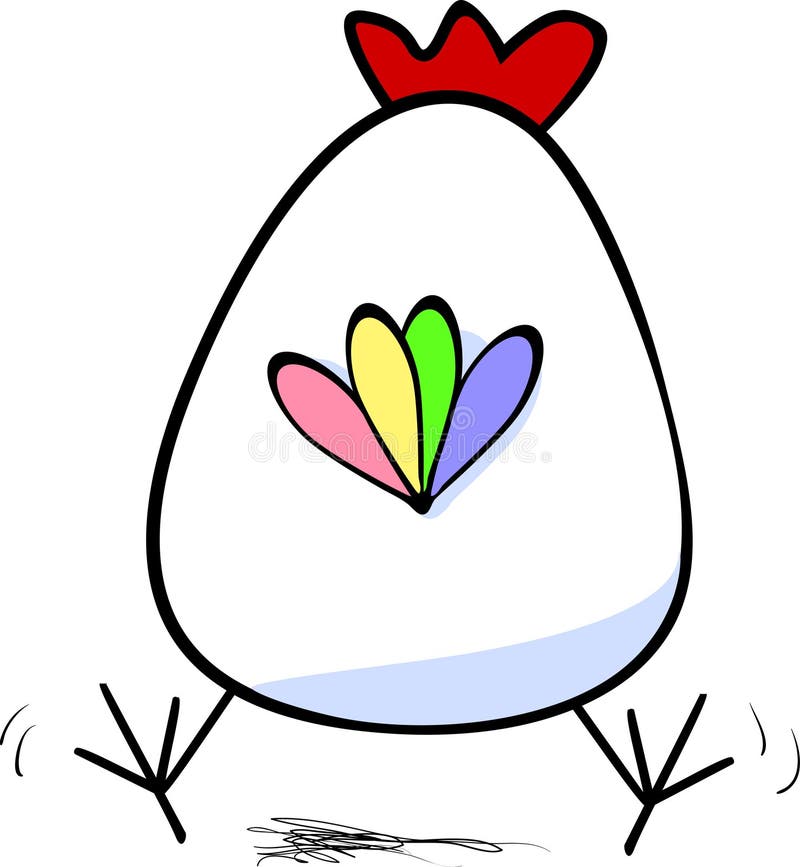 Chicken from back stock vector. Illustration of smile - 11165885