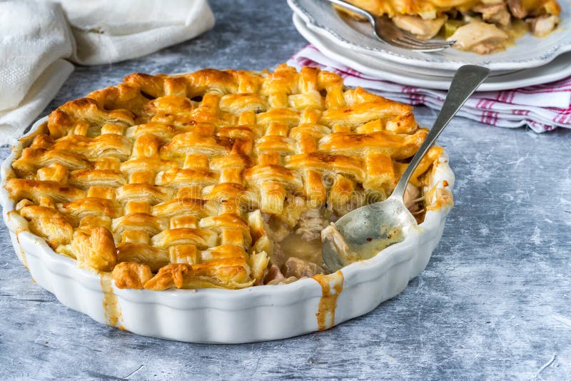 Chicken and bacon pie stock photo. Image of cream, healthy - 202081246