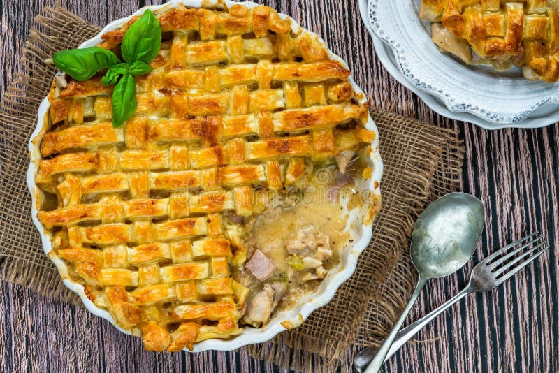 Chicken and bacon pie stock photo. Image of bacon, delicious - 202081010