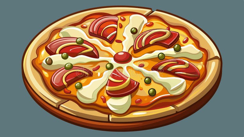 Chicken Bacon Ranch Pizza Elegance from Above on Transparent Background ...
