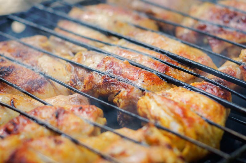 Chicken barbecue stock image. Image of back, breast, soft - 88657957