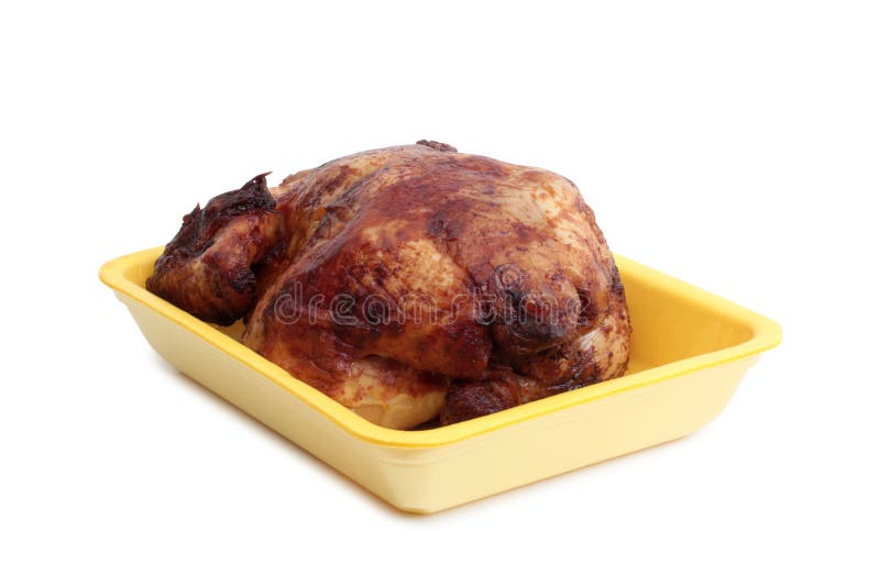 Chicken Barbecue on White Background Stock Photo - Image of meat ...