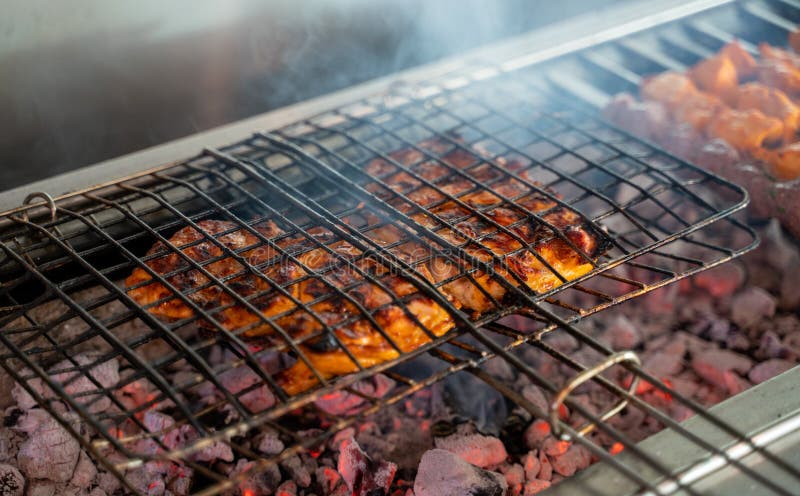 Chicken Barbeque with Charcoal .Arab Food and Barbeque Chicken Stock ...