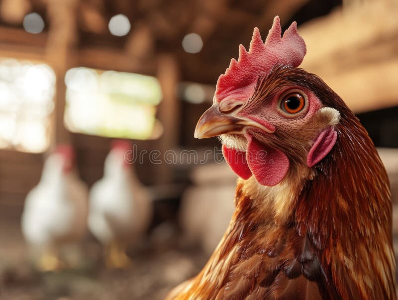 Chicken in Barn stock photo. Image of barn, farm, poultry - 373031072