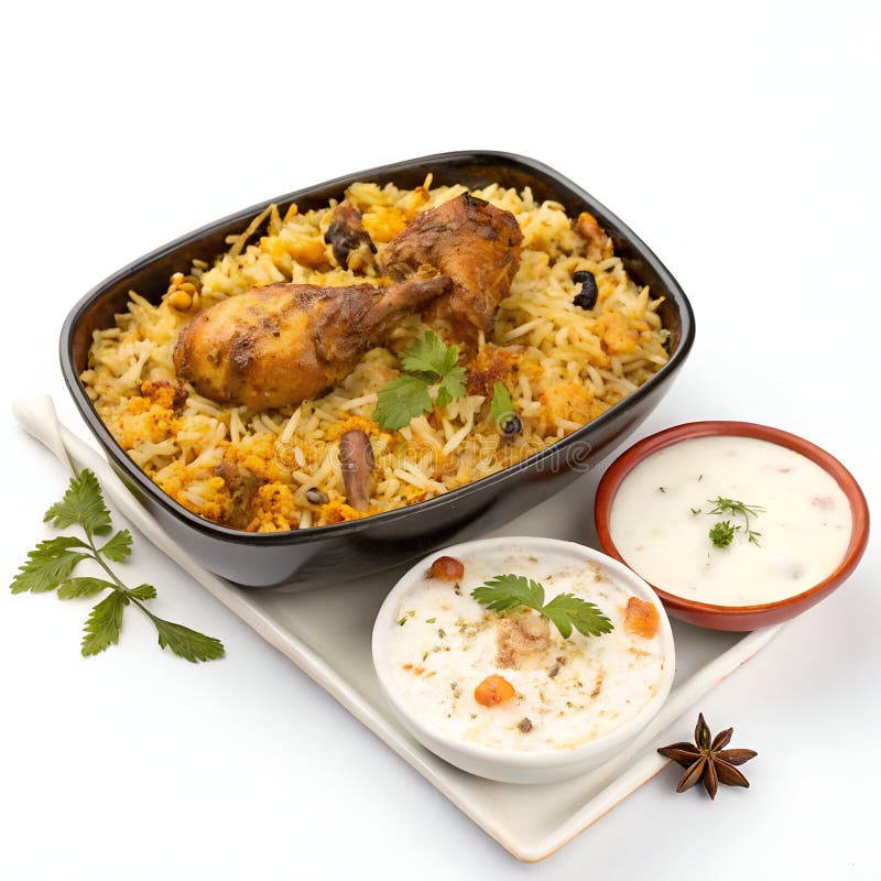 Chicken Biryani with Raita â€ Traditional Indian Dish Stock ...