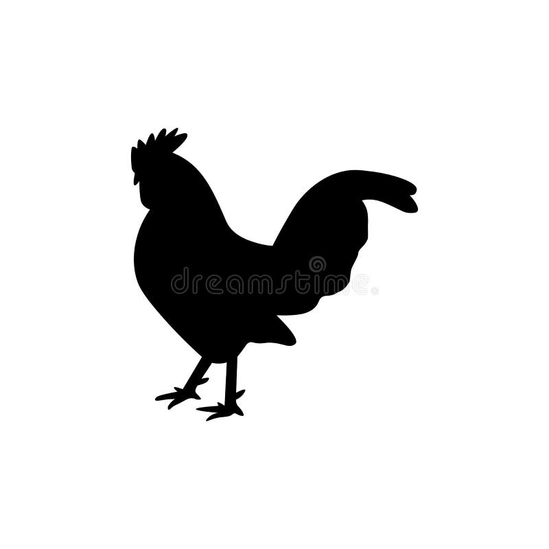 Chicken Black Sign Icon. Vector Illustration Eps 10 Stock Illustration ...