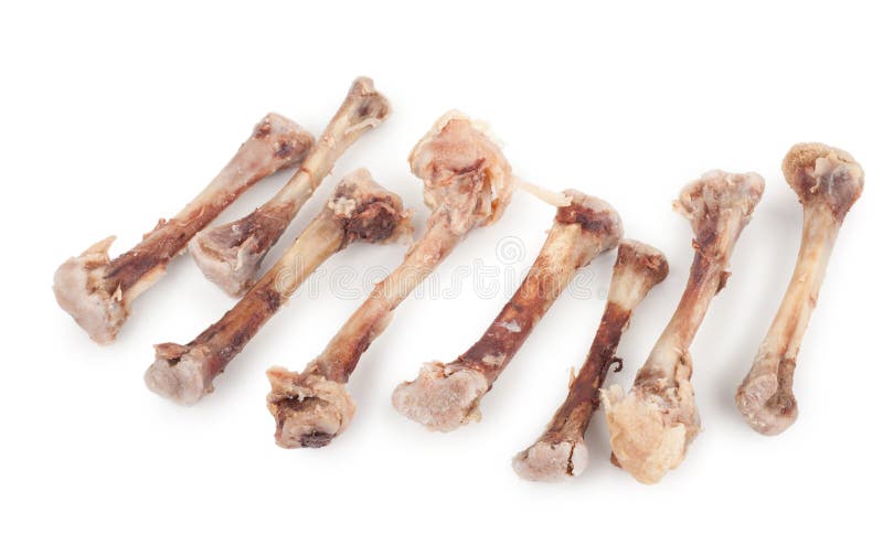 Chicken Wings Leftovers On The White Background. Chicken Bones On The ...