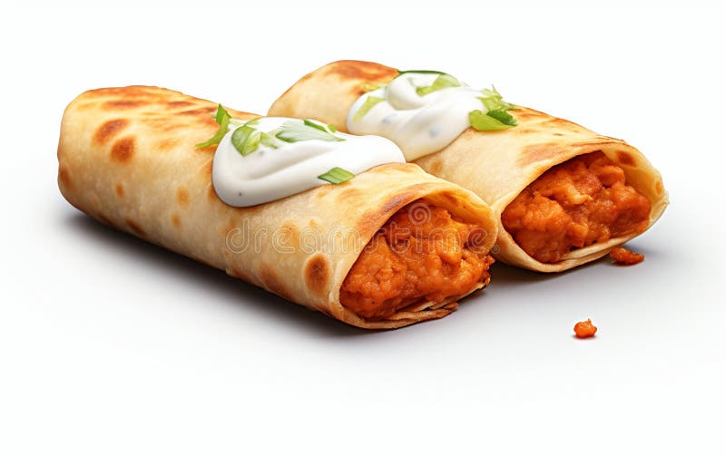 Chicken Box and Crispy Chip Displayed on White Stock Illustration ...